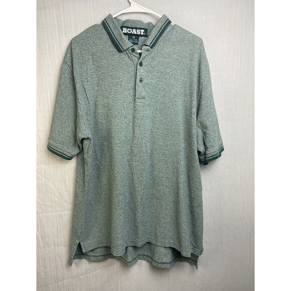 Boast | Shirts | Vintage Boast Twin Tipped Polo Shirt Mens Xl Green ...